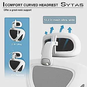 Sytas Ergonomic Home Office Chair, Desk Chair with Lumbar Support, Ergonomic Computer Chair High Back