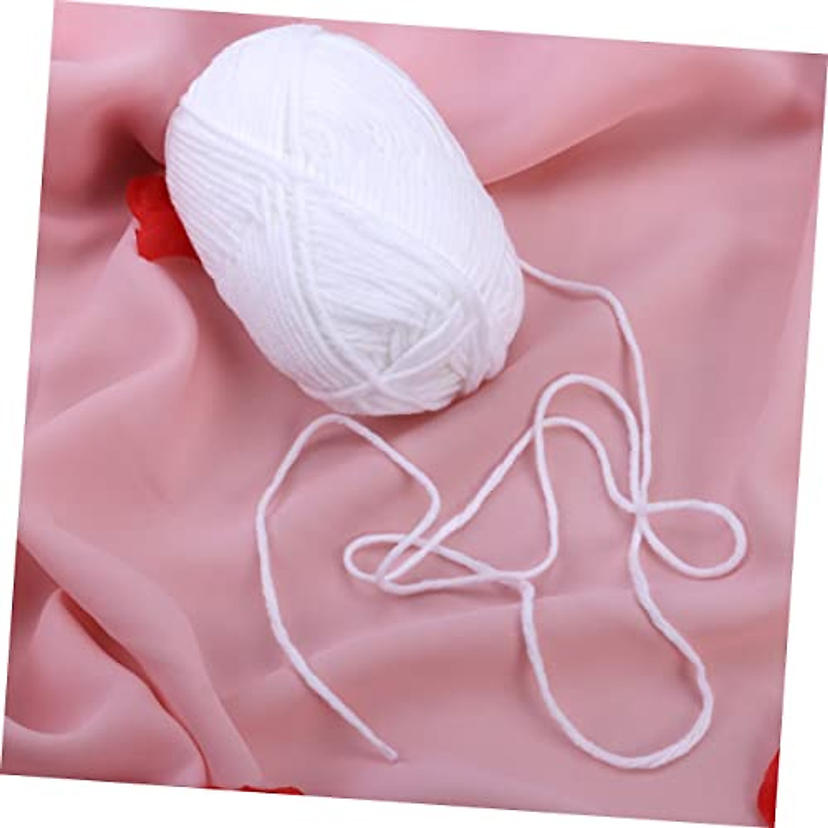 EXCEART Black Yarn Green Yarn Purple Yarn Knitting Yarn Red Chunky Yarn for Crocheting Doll Roving Textured Yarn White Accessories Simple Red Yarn Crochet Yarn Milk Cotton Yarn