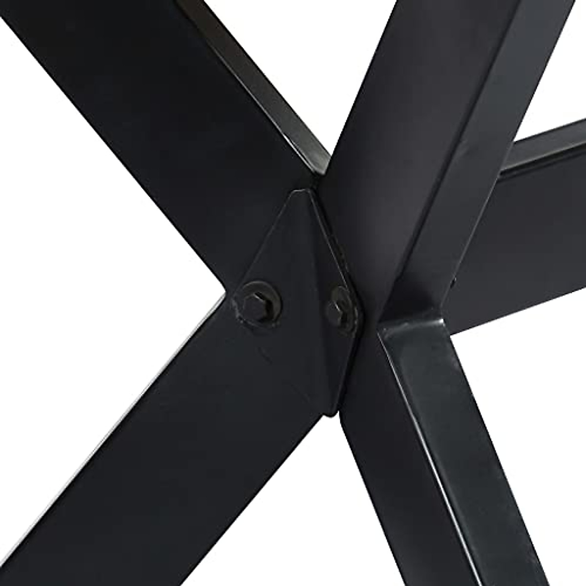 YUHI-HQYD Dining Table,Retro Coffe Table,Conference Table,Industry Offic Table,Easy to Assemble,with a Steel Cross Frame,Fits Dinner Party, Study, Office Work, 47.2"x23.6"x29.5" Solid Sheesham Wood