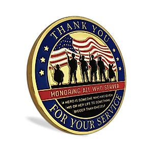 Thank You for Your Service Military Commemorative Coins Veterans Challenge Coin
