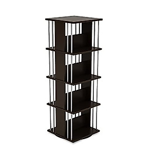 Atlantic Typhoon Media Storage Spinner, Space-Saving 360-Degree Rotation, Organize & Protect Prized Media & Memorabilia Collections, PN 82635716 – Espresso