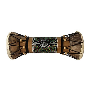 JIVE Djembe Drum Bongo Congo Wooden African Hand Drum Goat Skin Double Sided - SIZE 12"- Professional Sound (Multi - 12")