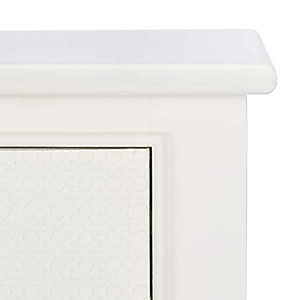 Safavieh Home Collection Haines White 4-Drawer Bottom Shelf Console Table
