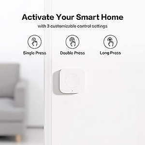 Aqara Smart Light Switch (No Neutral, Double Rocker) Plus Aqara Wireless Mini Switch, Requires AQARA HUB, Zigbee Connection, Remote Control and Set Timer for Home Automation