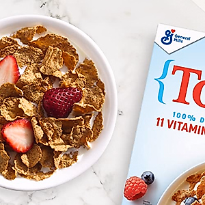 Total Breakfast Cereal, 100% Daily Value of 11 Vitamins & Minerals, Whole Grain Cereal, 16 oz