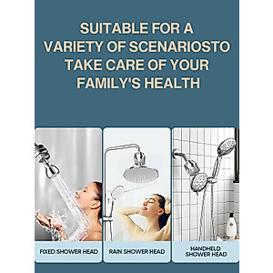 Cobbe HD HEAVY DUTY High Output Shower Filter – 99% REMOVAL Shower Head Filter for Hard Water, Heavy Metals, Chlorine and Harmful Substance, Improve your skin and hair - Black