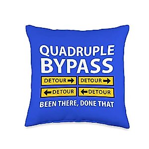 Heart Surgery Survivor Get-Well Gift for Quadruple Bypass Patient Throw Pillow, 16x16, Multicolor