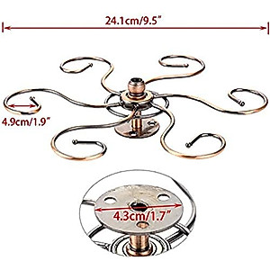 NAGATA Wine Glass Rack Under Cabinet, 360° Rotating Wine Glass Holder, Wine Glass Drying Rack Kitchen Cabinet Storage and Wine Cabinet Decoration.