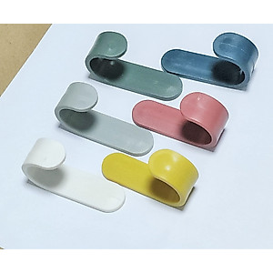 Fineget Wall Adhesive Hooks Towel Bathroom Hooks for Hanging Door Kitchen Hooks Hat Towel Key Sticky Heavy Duty J Hooks 6 Colors