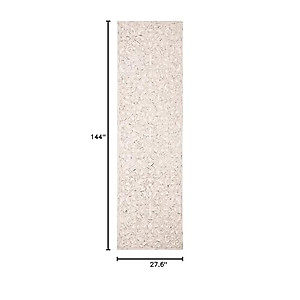 SAFAVIEH Trace Collection Runner Rug - 2'3" x 12', Camel & Ivory, Handmade Wool, Ideal for High Traffic Areas in Living Room, Bedroom (TRC103E)