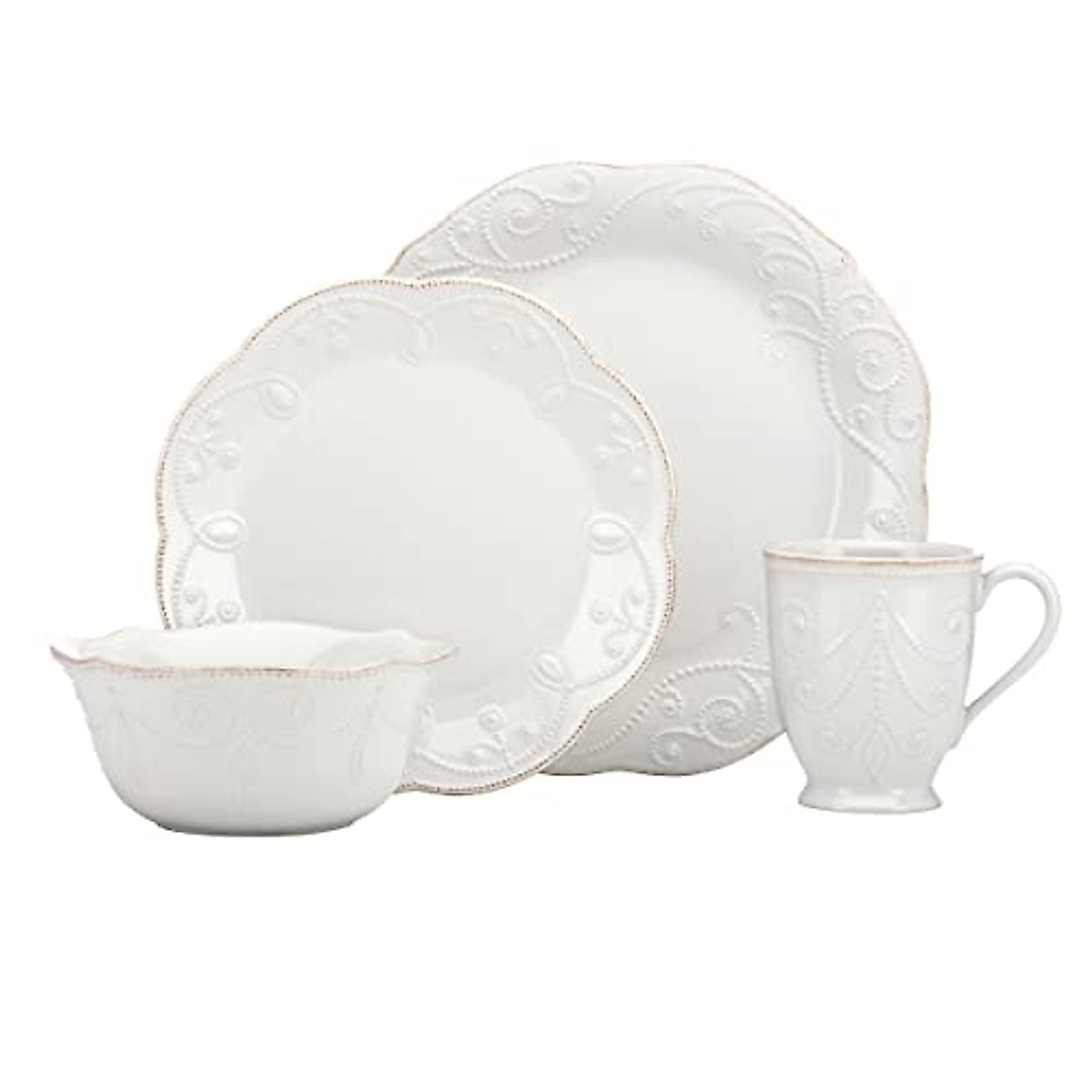Lenox French Perle 4-Piece Place Setting, 12 ounces