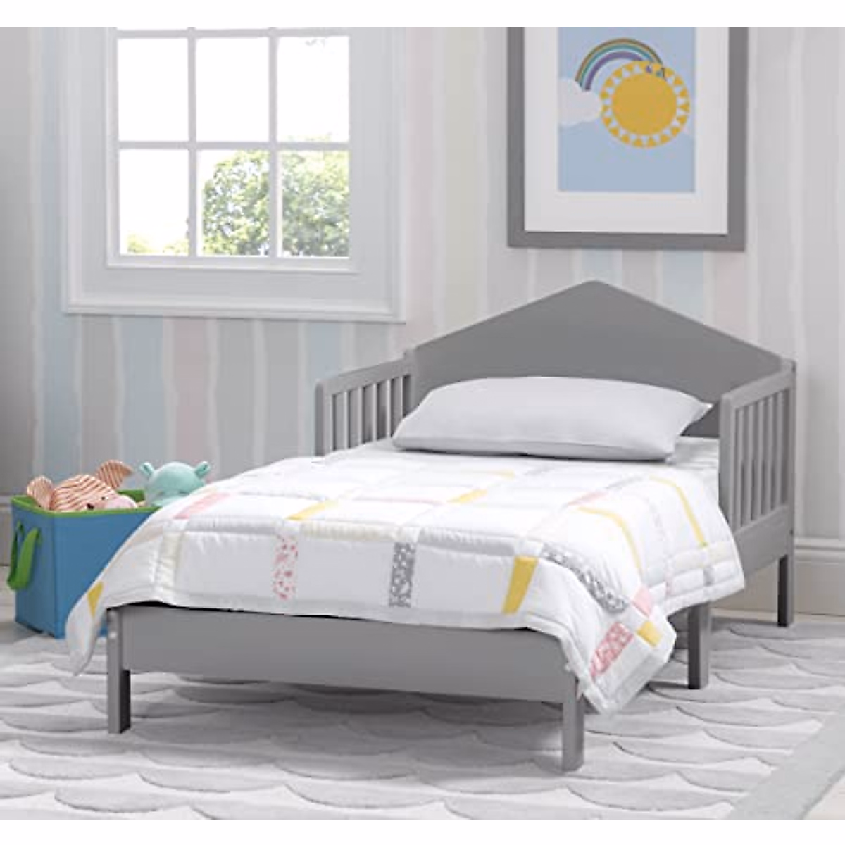 Delta Children Homestead Toddler Bed - Greenguard Gold Certified, Grey