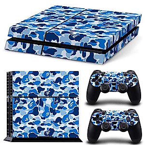 ZEXIN Camouflage for PS4 Controller Skin Vinyl Sticker Decal Cover Decal Console Sticker Gamepad Stickers Consoles Skin Wrap Vinyl Dticker(5)