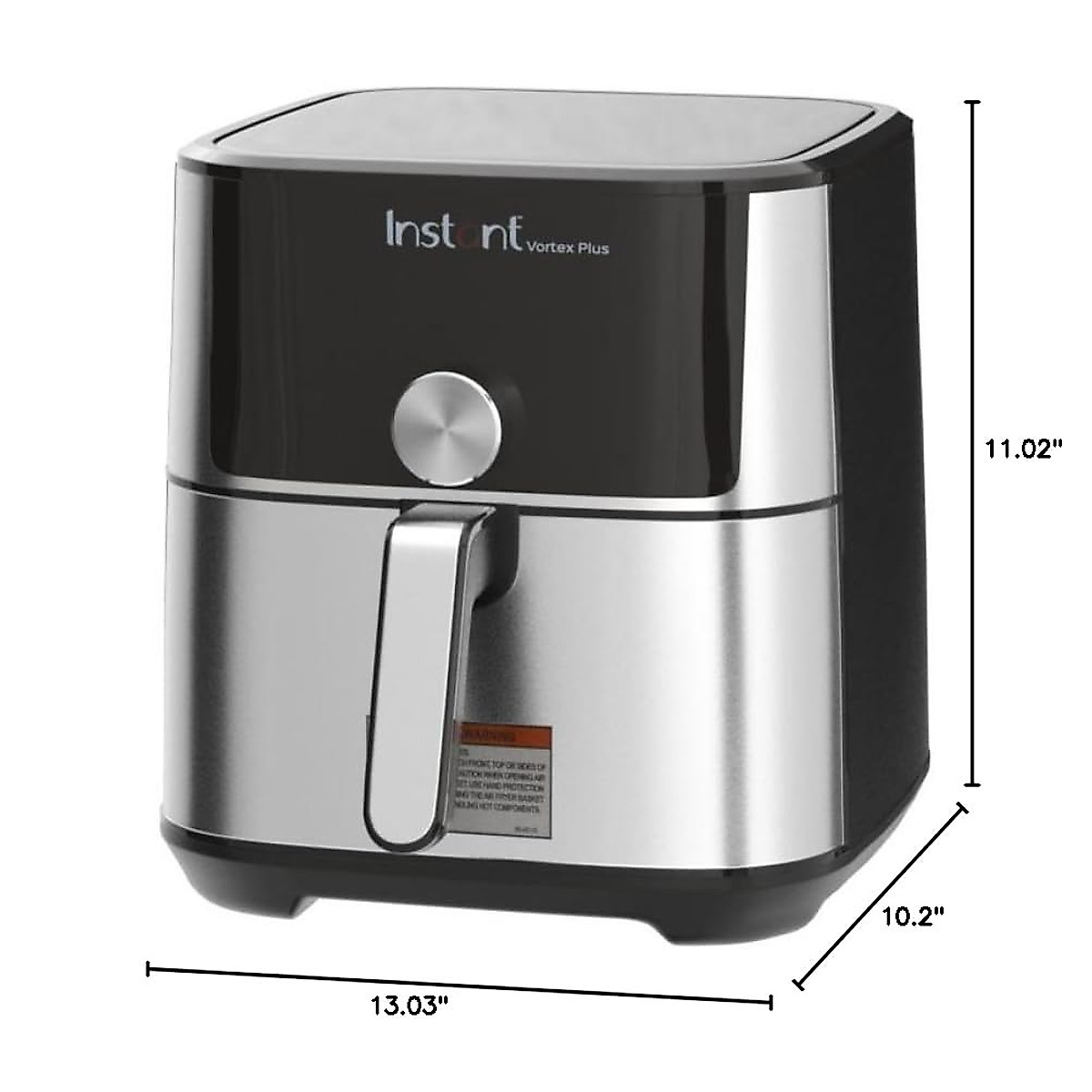 Instant Vortex Plus 6-in-1, 4QT Air Fryer Oven, From the Makers of Instant Pot with Customizable Smart Cooking Programs, Nonstick and Dishwasher-Safe Basket, App With Over 100 Recipes, Stainless Steel