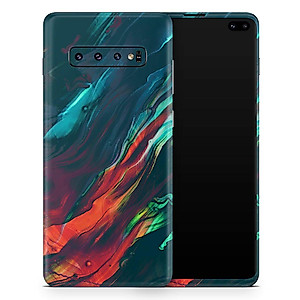 DesignSkinz Liquid Abstract Paint Remix V16 Protective Vinyl Decal Wrap Skin Cover Compatible with The Samsung Galaxy S20 (Screen Trim & Back Glass Skin)