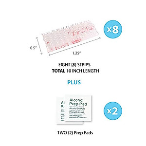 AUTOBOXCLUB - Heavy Duty EZPass/IPass/Toll Pass Mounting Strips/EZ Pass Mounting Strips/EZPass Transponder Device Holder/EZ Pass Adhesive Strip Set - 8pcs (4sets) with Alcohol Prep Pad