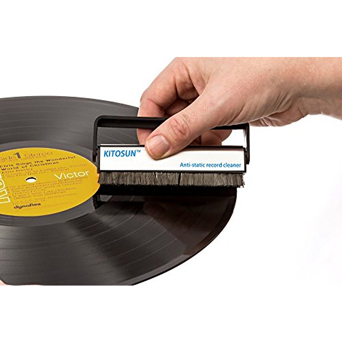 Record Cleaning Kit Kitosun Record Cleaner Fluid 30ml and Anti-Static Carbon Fiber Record Brush Set Perfect Solution to Keep Great Sounding for LP Vinyl Records