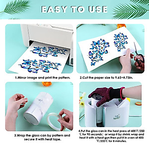 HTVRONT 8 PCS Sublimation Glass Cups Clear -16oz Sublimation Glass Tumbler with Bamboo Lid - Sublimation Blanks for Sublimation, Painting and HTV Vinyl Crafts