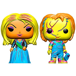 Funko Pop! Bride of Chucky: Chucky & Tiffany Blacklight Hot Topic Exclusive 2-Pack
