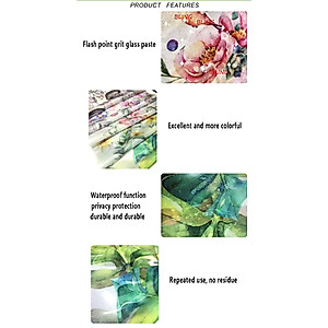 3D Decorative Film Privacy Window Film No Glue,Animal Decor,Ladybug Butterfly Bee in Exotic Garden Botany Cute Kids Nursery Themed Cartoon Art,Multi,for Home&Office