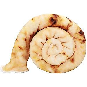 GZDDG Burrito Tortilla Blanket, Perfectly Round Novelty Food Wrap Blanket Creative Food Flour Throw, Comfort Wearable Blanket for Bed & Sofa (59 inch)