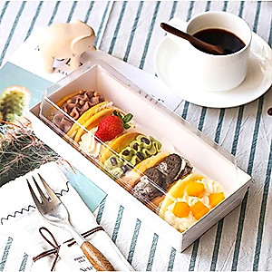 Ocmoiy Charcuterie Boxes with Clear Lids, 50 Pack White Bakery Boxes, Cookie Boxes, Small Treat Boxes for Pastry, Sandwich, Cupcakes, Strawberries, Dessert To Go Containers