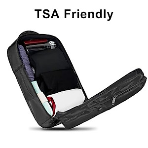 MATEIN Travel Laptop Backpack, 15.6 Inch Large Business Flight Approved Carry on Backpack with USB Port, TSA Computer Backpack for Women & Men, Waterproof Overnight Daypack for Work College, Black