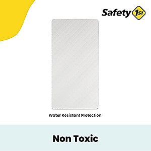 Safety 1st Polypropylene Vinyl Cover Heavenly Dreams Deluxe Dual 2-in-1 Baby Crib and Toddler Mattress, Waterproof and Stain Resistant Cover,Firm, White
