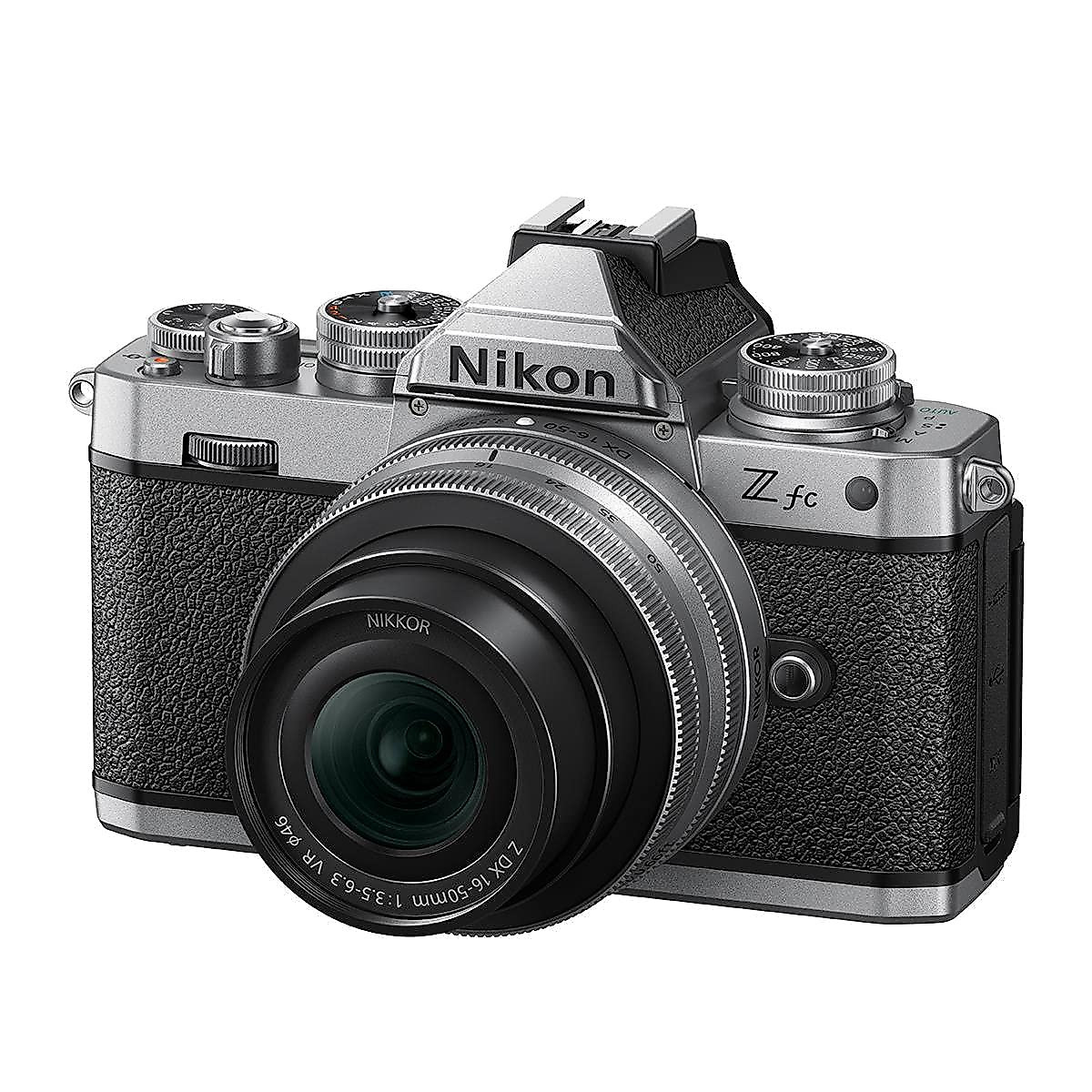 Nikon Z fc DX-Format Mirrorless Camera with NIKKOR Z DX 16-50mm f/3.5-6.3 VR Lens, Silver with FTZ II Mount Adapter