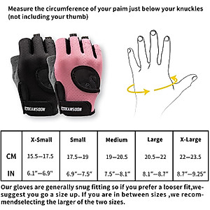 LIFECT Essential Breathable Workout Gloves, Weight Lifting Gloves with Curved Open Back, for Powerlifting, Gym, Crossfit, Women and Men (Pink, Medium)