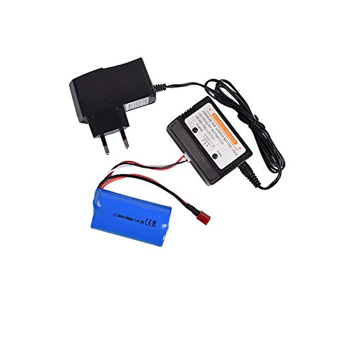 HHZ 2 pcs 7.4V 1500Mah T Plug li-on Battery for Wltoys 12428 12423 RC Toy Car