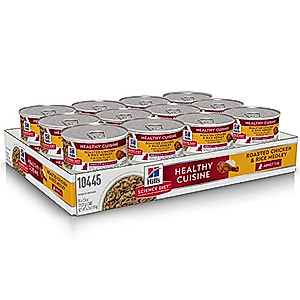 Hill's Science Diet Wet Cat Food, Adult, Healthy Cuisine, Roasted Chicken & Rice for Healthy Weight & Weight Management, 2.8 oz Cans, 24-pack