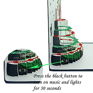 Akeydeco 3D Pop Up Birthday Cards,Warming LED Light Cake Music Happy Card Postcards Greeting Cards Laser Cut Best for Mom,Wife,Sister, Boy,Girl,Friends 1 Pack