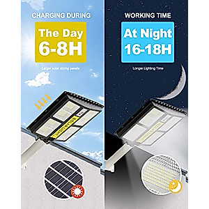 Solar Street Light Outdoor, Solar Security Lights Motion Sensor, 840LED Wide-Angle Super Bright Daylight White Solar Powered Flood Light for Yard, Fence, Garden, Patio, Front Door, Shed, Deck, Path