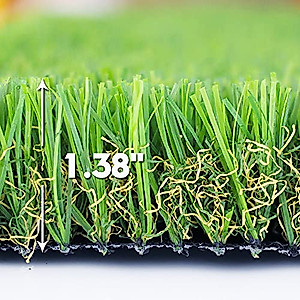 PET GROW Realistic Artificial Grass Rug - Indoor Outdoor Garden Lawn Patio Balcony Synthetic Turf Mat - Thick Fake Grass Rug 3.3 FT x5FT(16.5Square FT)