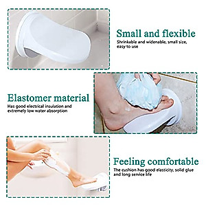 Shower Foot Rest, Plastic Bathroom Foot Rest Shower Shaving Leg Aid Foot Rest Suction Cup Step Pedicure Foot Rest for Home Hotel Bathroom Use, Foot Stand for Shower, White