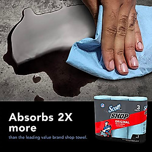 Scott Shop Towels Original (75143), Blue, 55 Towels/Standard Roll, 30 Rolls/Case (10 Bundles of 3 Rolls), 1,650 Towels/Case