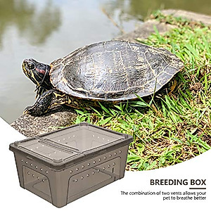 POPETPOP Reptile Breeding Box, Reptile Terrarium, Reptile Container Reptile Cage Lizard Tarantula Habitat Breeding Cage for Spider Scorpion Gecko