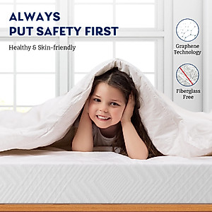 Full Mattress, 8 Inch Memory Foam Mattress Bed in a Box, Medium, Green Tea and Cooling Gel Infused CertiPUR-US Certified, Made in USA