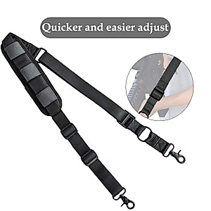 2 Point Rifle Sling with Shoulder Pad Quick Adjustable Gun Strap Multi-Use Two Point Sling (Black)