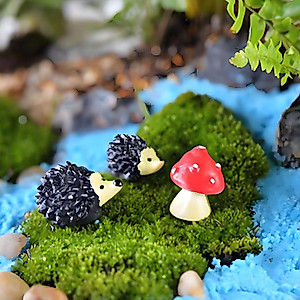Fairy Garden Accessories, 28Pcs, Miniature Garden Set, Tiny Resin Animal, Miniature Garden Figurines with Moss for DIY Craft, Desktop Decoration