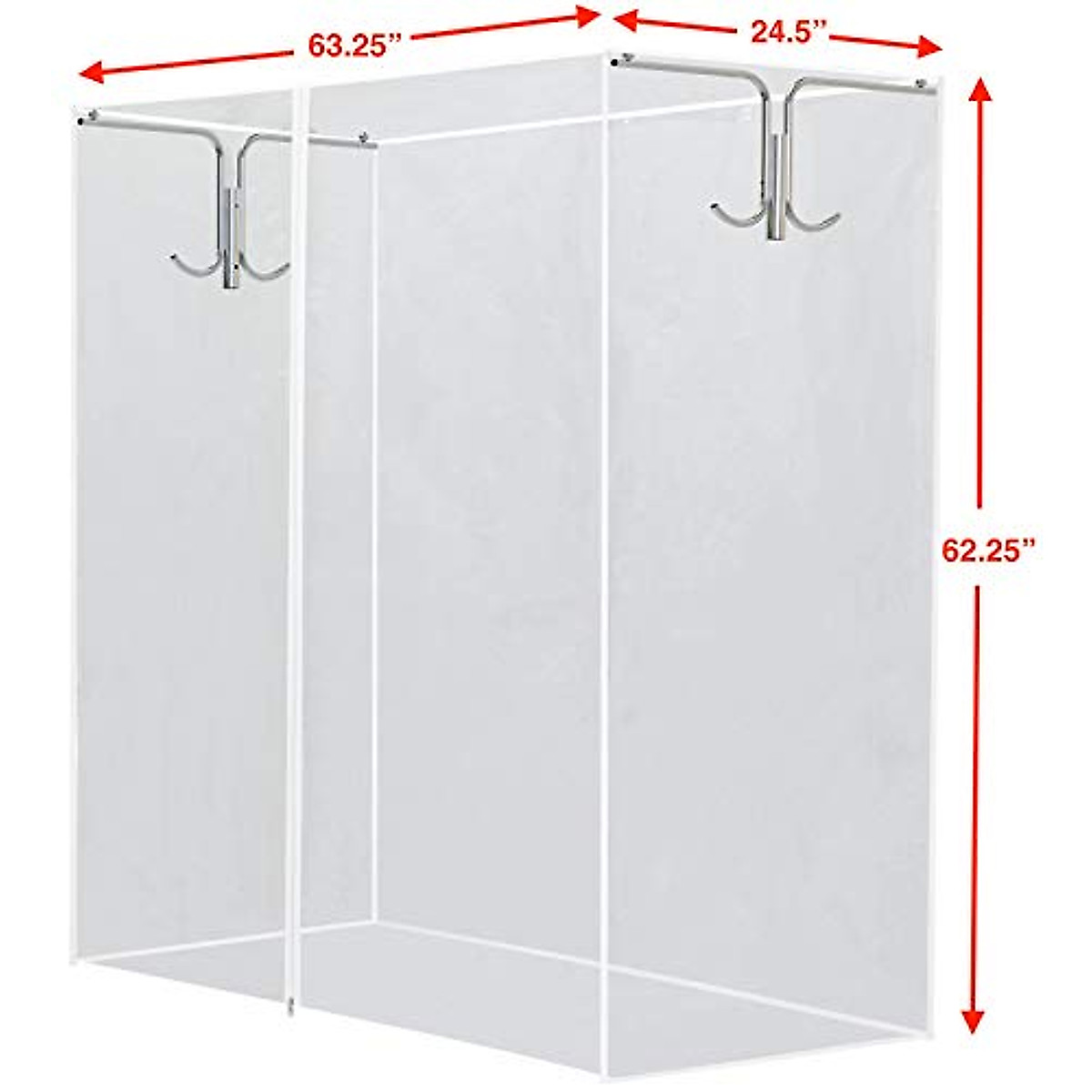 Cover and Tube Bracket for SimpleHouseware Z-Base Garment Rack (Garment Rack NOT Included)