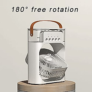 Portable Air Conditioner Fan, Mini Cooler Fan, Plastic Misting Humidifier Fan Rechargeable Desktop Air Cooler