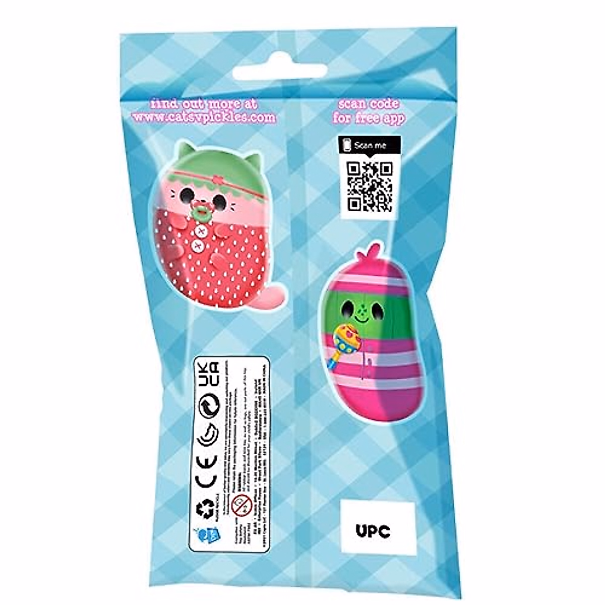 Kittens vs Gherkins - Mystery Bag - Contains 1 Pair of 3" Bean Filled Plushies! Collect These as Stocking Stuffers, Fidget Toys or Sensory Toys. Great for Kids, Boys, & Girls - Collect Them All!