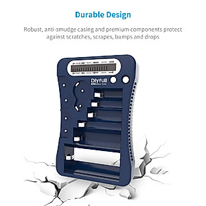 Battery Tester, Dlyfull LCD Display Universal Battery Checker for AA AAA C D 9V CR2032 CR123A CR2 CRV3 2CR5 CRP2 1.5V/3V Button Cell Batteries, 1x AAA Batteries Included