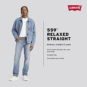 Levi's Men's 559 Relaxed Straight Jeans (Also Available in Big & Tall), Steely Blue, 34W x 32L