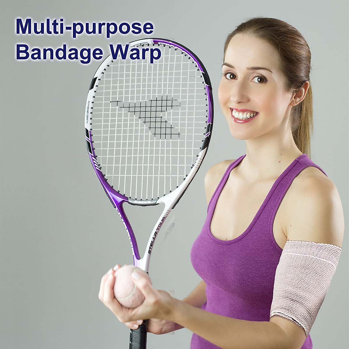 24 Pack Elastic Bandage Wrap (6x2”, 6x3", 6x4", 6x6") Compression Bandage Wrap with Hook and Loop Closure on Both Ends Self Adhesive Bandage Wrap for Sports, Medical, and Injury Recovery