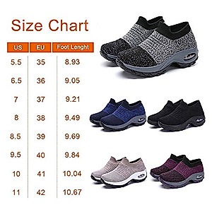 Cenim Walking Shoes for Women Sock Sneakers Air Cushion Athletic Shoes Breathable Mesh Casual Work Nursing Shoes