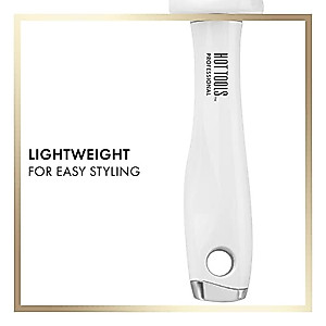 Hot Tools Pro Artist White Gold Collection Titanium Round Brush | Textured Blowouts (1 in)