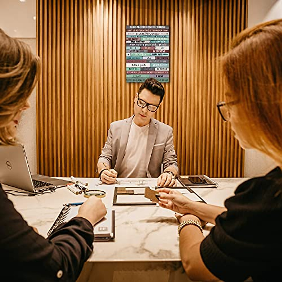 Istrion Inspirational Wall Art Framed Canvas 12 x 16 in (Turquoise) - Motivational Positive Quotes Rustic Wall Arts Decor for Home Office Bathroom Bedroom Kitchen Classroom Gym